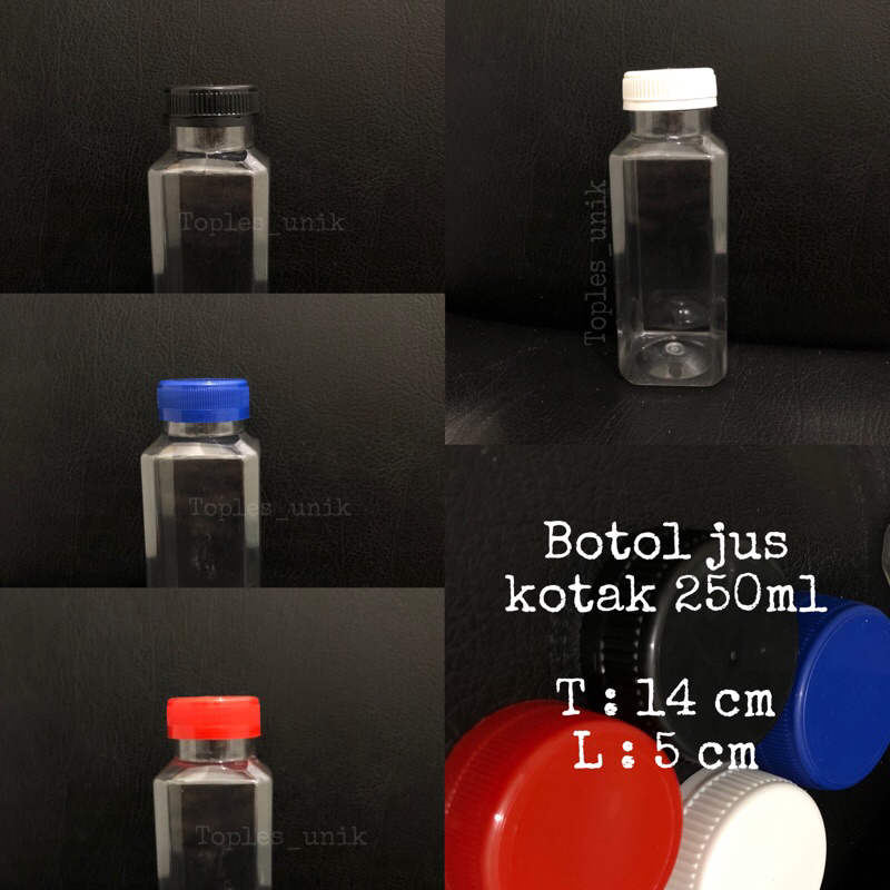 Jual [100pcs] botol jus kotak 250ml | Botol kopi | Botol minuman ...
