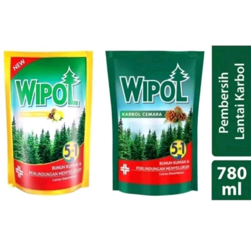 Jual Wipol Karbol Reffil 750ml - Wipol Karbol Cemara & Lemon Pine 750ml | Shopee Indonesia