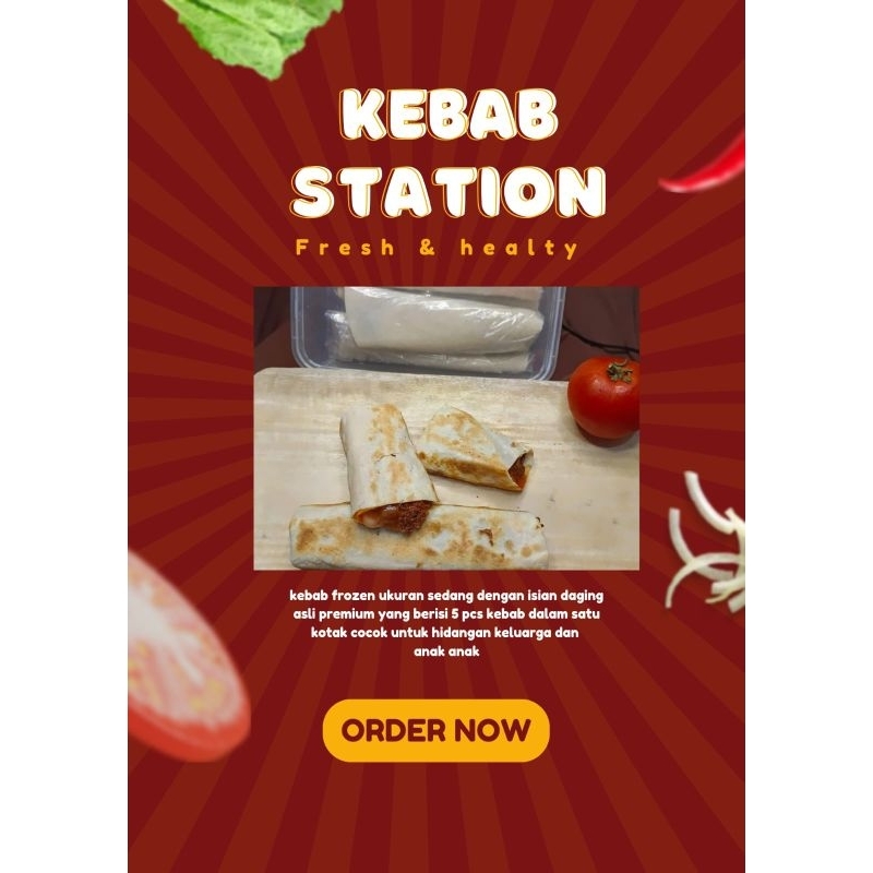 Jual KEBAB STATION FROZEN ORI SEDANG 1 BOX ISI 5PCS FULL DAGING SAPI ...