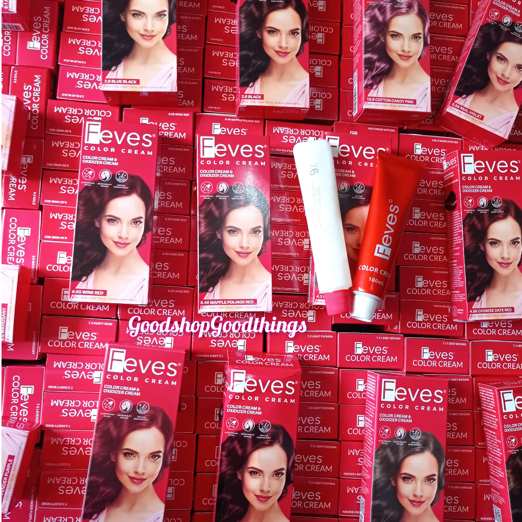 Jual Feves Hair Color Cream - Pewarna / Semir Rambut Permanent 100ml ...
