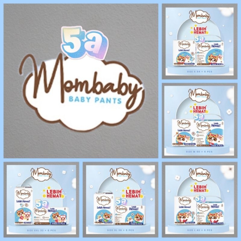 Jual Mombaby Pants S54+6 M50+6 L42+6 XL36+6 XXL32+6 Popok Celana | Shopee Indonesia