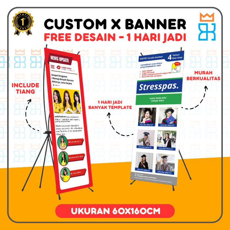 Jual PART 1 - custom X BANNER WISUDA SIDANG FREE Tiang Penyangga FREE ...