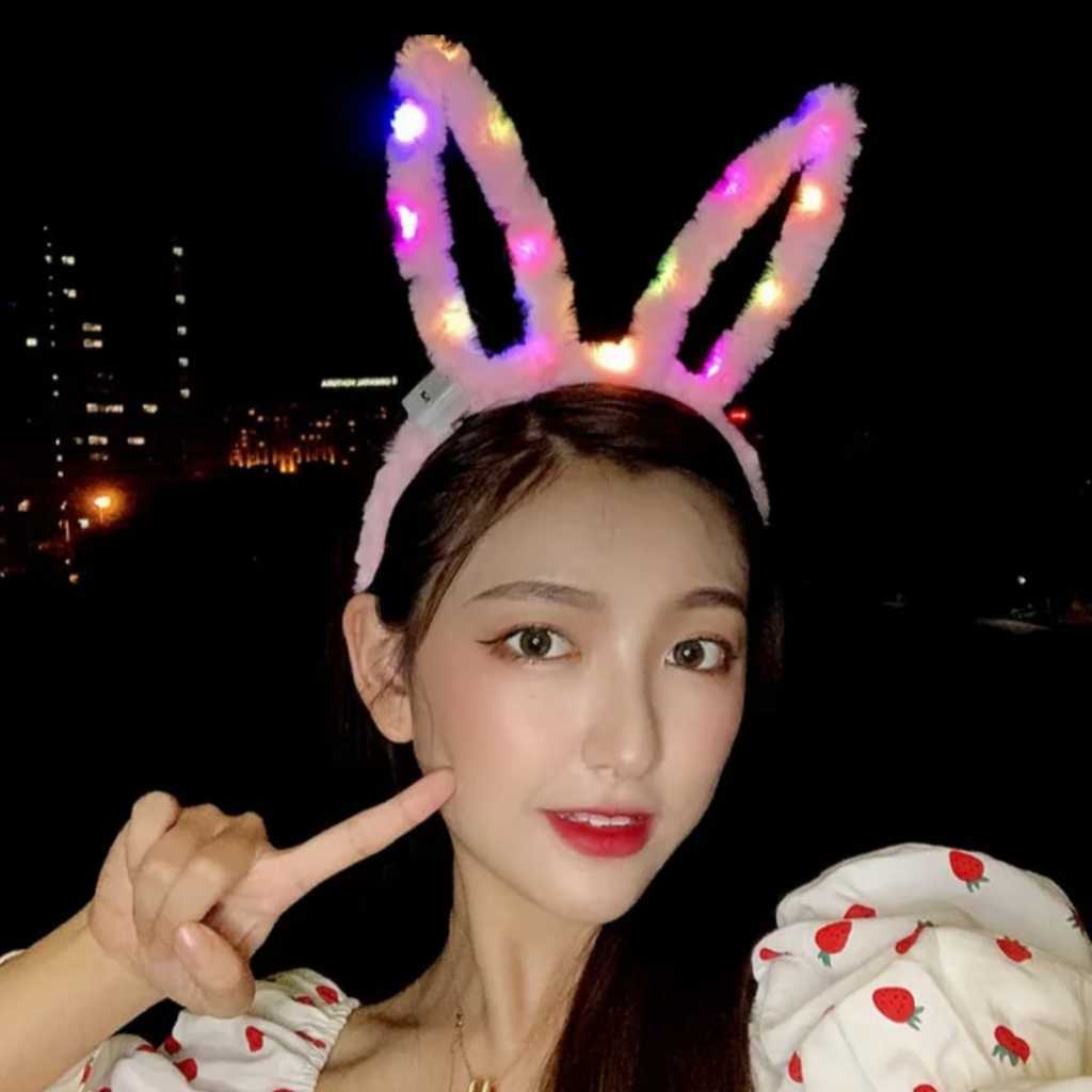 Jual Bando Kuping Kelinci Dengan Lampu Led Bando Lampu Led Kelinci ...