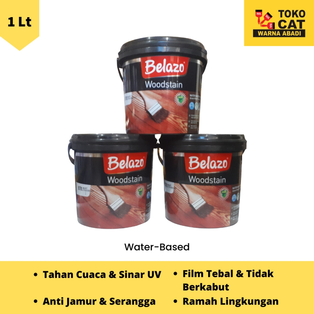 Jual CAT KAYU POLITUR BELAZO WOODSTAIN 1 LITER | Shopee Indonesia