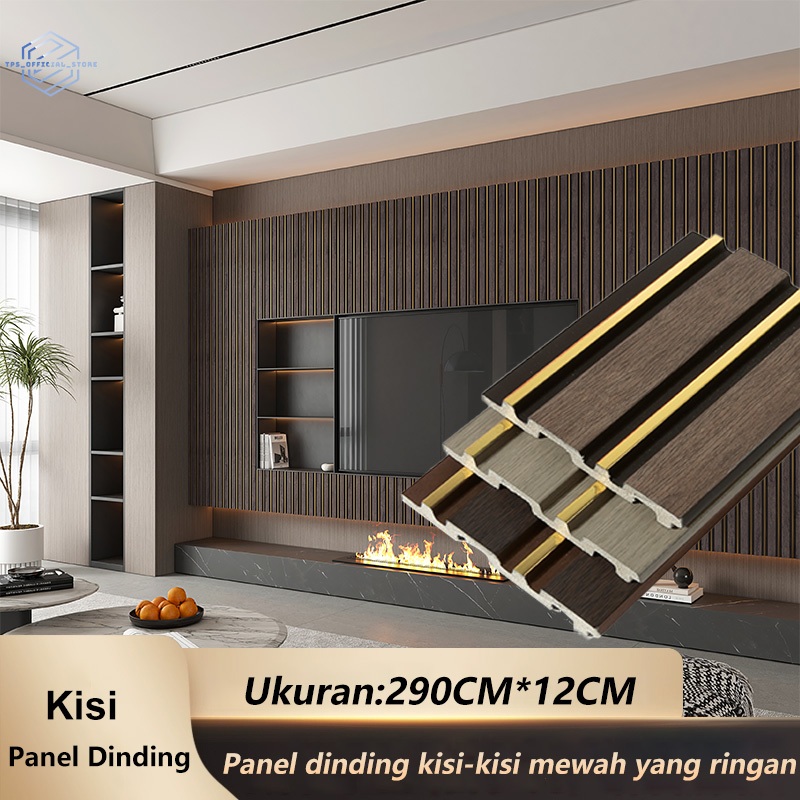 Jual WPC Wood Wall Panel/2.9Meter PVC Dekorasi Dinding Wallpanel ...