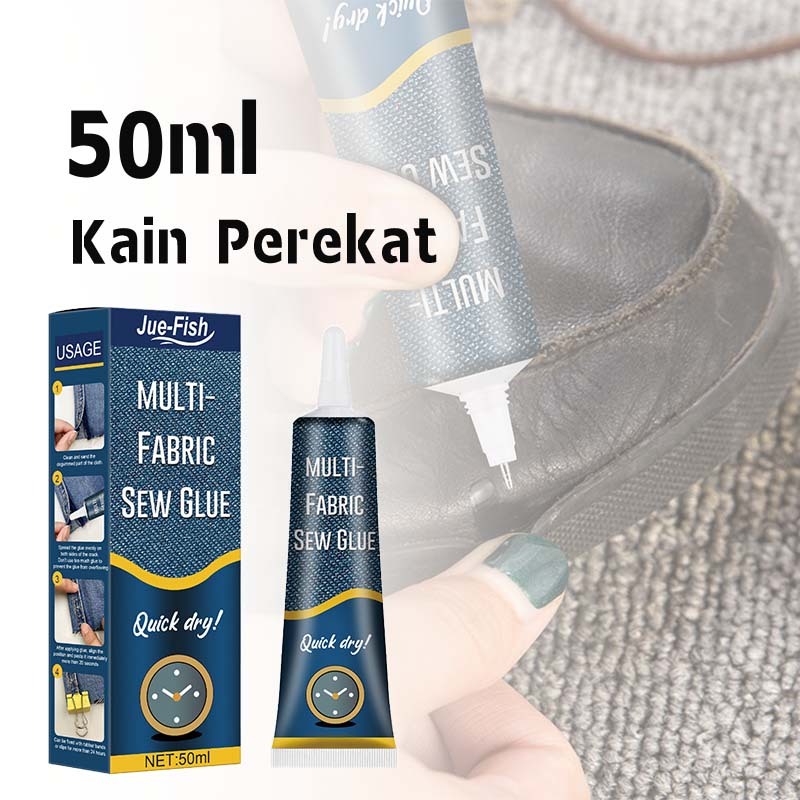 Jual 50ml Kain Lem Multifungsi Lem Untuk Kain Atau Pakaian Universal ...