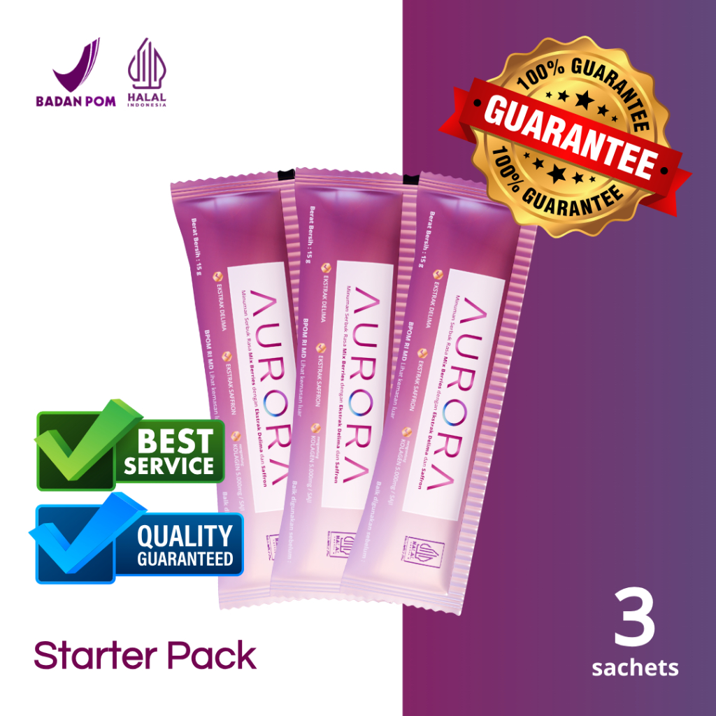 Jual Aurora Saffron Collagen - Starter Pack 3 Sachet | Shopee Indonesia