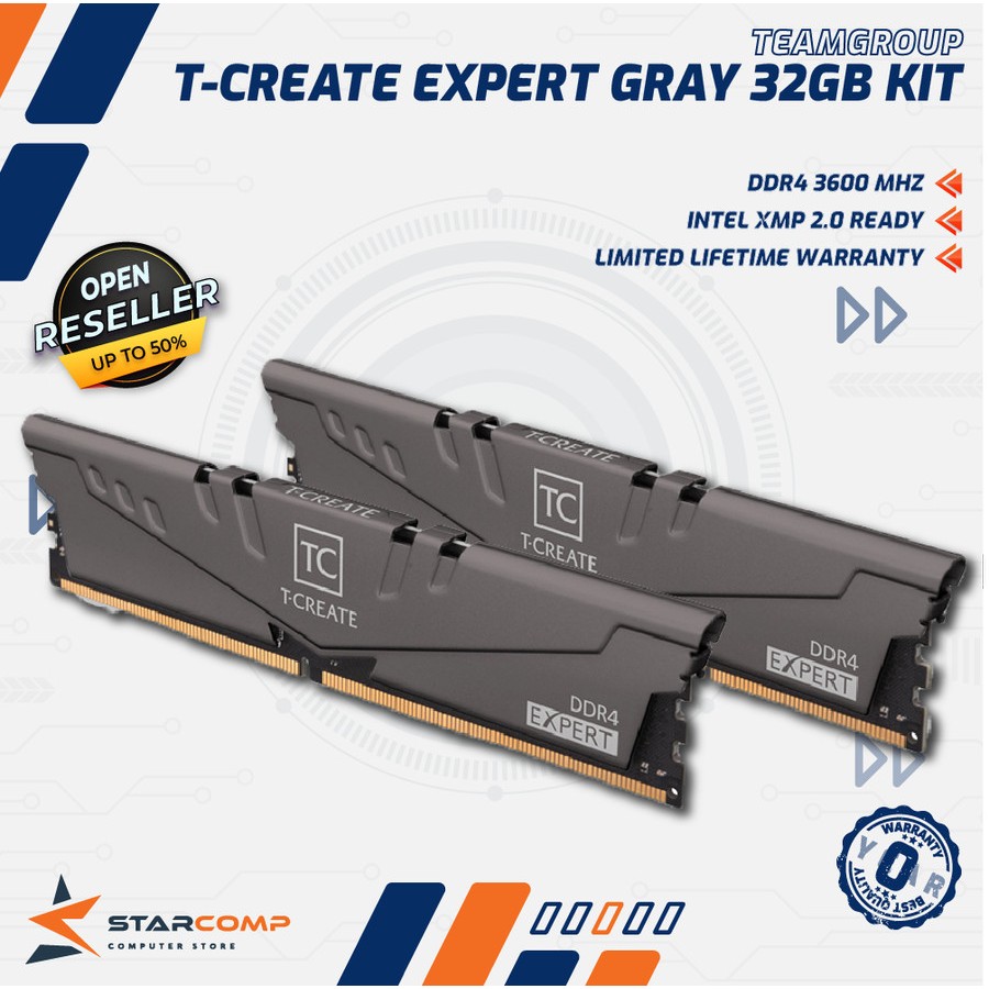 Jual Team T-Create Expert DDR4 32GB (16GB x 2) PC 3600 Ram DDR4 32 GB ...