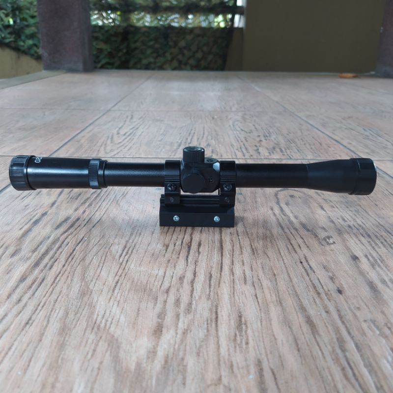 Jual Scope Bushnell 4x20 + Adapter 3DP Tebal Untuk Rail 22mm | Shopee ...
