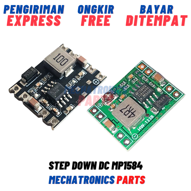 Jual Step Down DC MP1584 Output 3.3V 5V 9V 12V 3A Input 7-28V Modul ...