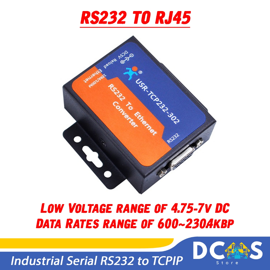 Jual Industrial Serial RS 232 RS232 to Ethernet TCP/IP Ethernet ...
