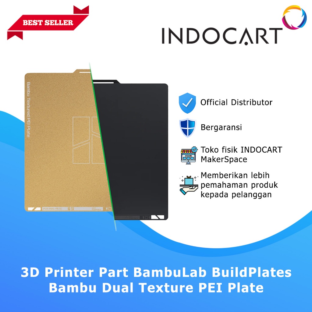 Jual 3D Printer Parts BambuLab Bambu Dual Sided Textured PEI Plate BambuLab X1/P1/A1 | Shopee ...