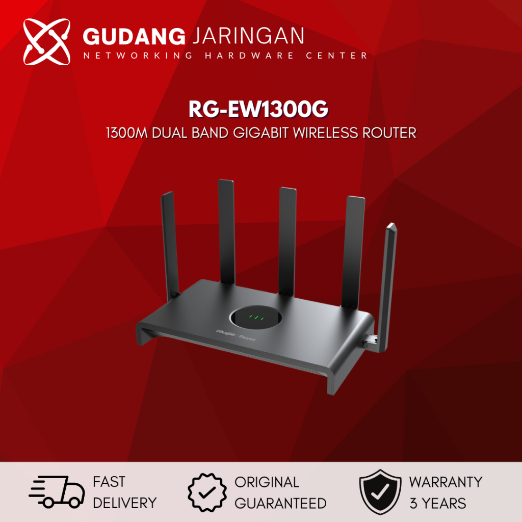 Jual RG-EW1300G RUIJIE REYEE 1300M DUAL BAND GIGABIT WIRELESS ROUTER | Shopee Indonesia