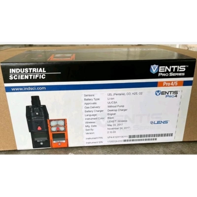 Jual Ventis Pro 4 Pentane, Oxygen, HydrogenSulfide And Carbon Monoxide ...
