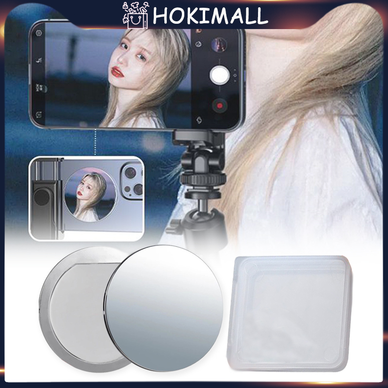 Jual Adhesive Rear Selfie Mirror Vlog Mirror Lens Portable Stick Mirror ...