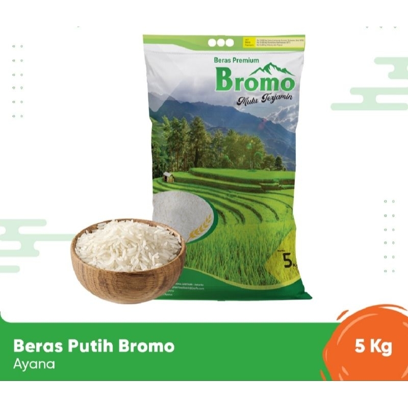 Jual BERAS PREMIUM BROMO 5KG | Shopee Indonesia