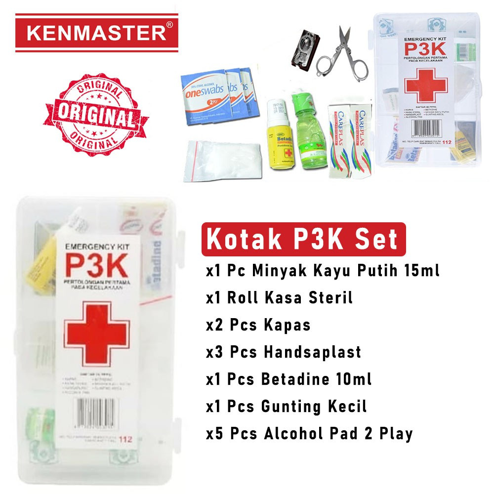 Jual Kenmaster Kotak Obat P3K Set Tempat Obat Serbaguna Multifungsi ...
