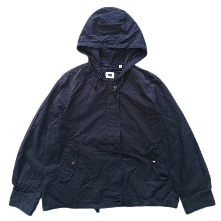 Jual jaket uniqlo cropped parka women jacket casual boxy | Shopee Indonesia