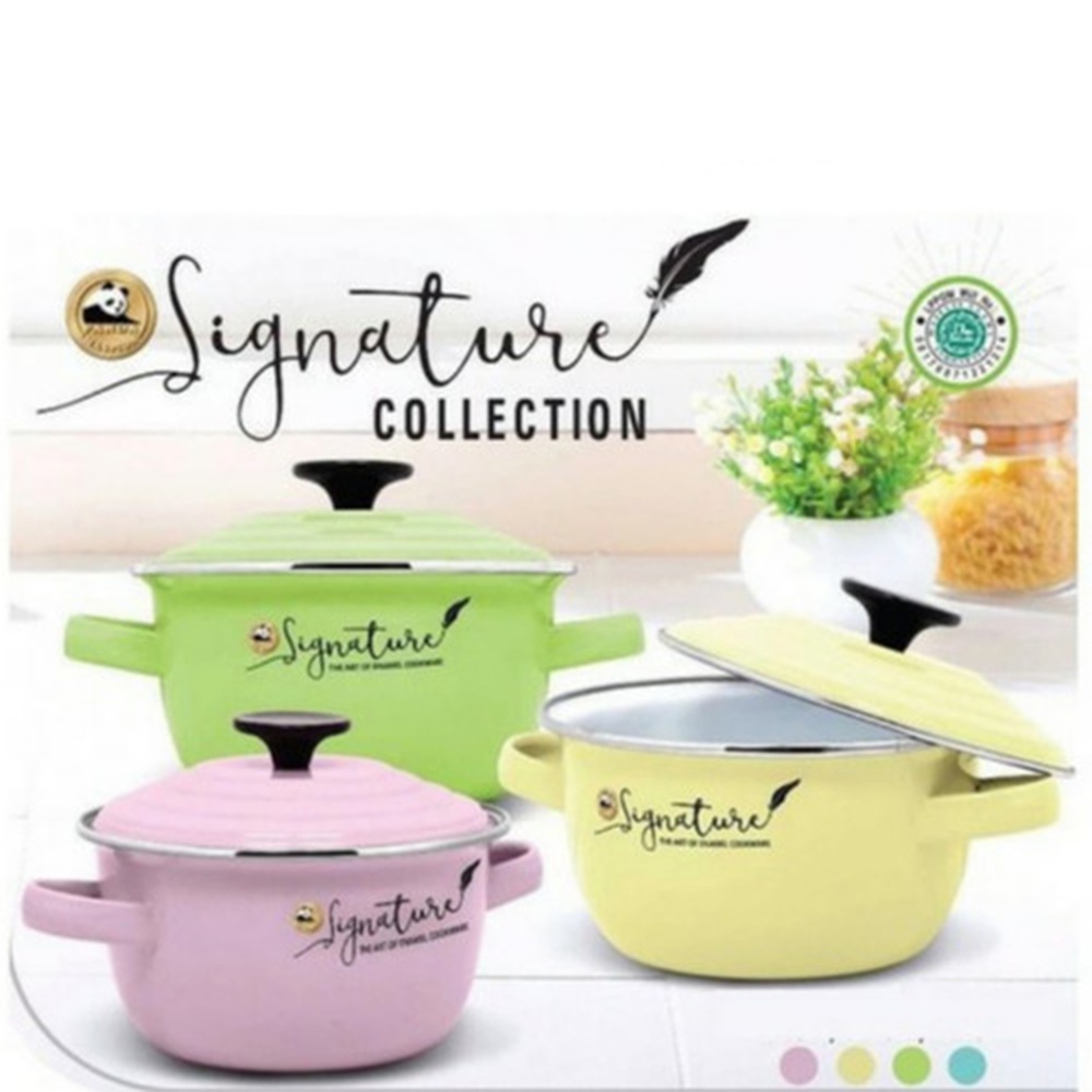 Jual DM - Panci Enamel Maspion 20 cm Signature Pan - RANDOM | Shopee ...