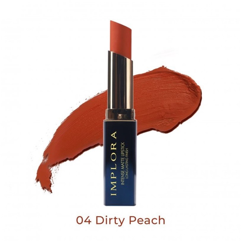 Jual IMPLORA INTENSE MATTE LIPSTICK 04 DIRTY PEACH | Shopee Indonesia