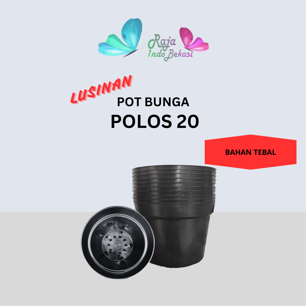 Jual PROMO LUSINAN Pot Bunga Murah /Pot Tanaman /Pot Plastik uk 20 CM ...
