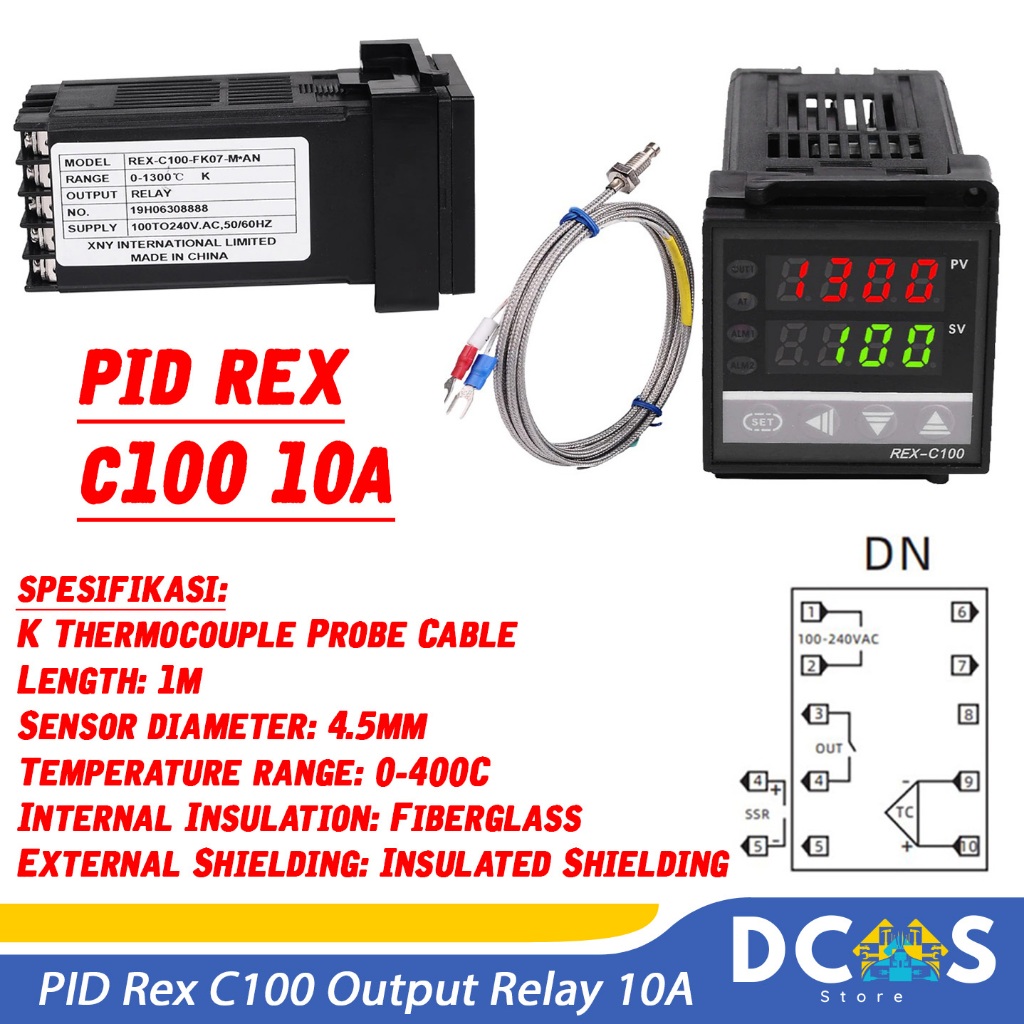 Jual PID Rex C100 Output Relay 10A Berm Temperature Thermocouple Controller | Shopee Indonesia