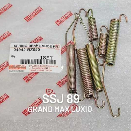 Jual PER REM BELAKANG SET GRAND MAX LUXIO SPRING BRAKE SHOE REAR GRAND MAX 1SET 04942-BZ050 ...