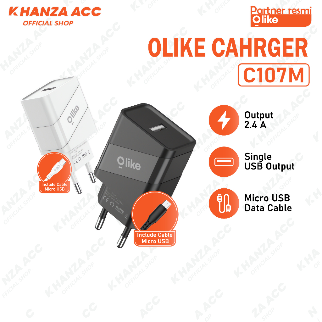 Jual KHANZAACC OLIKE C107M / C107C Charger Handphone Fast Charging 2.4A ...