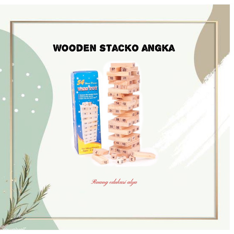 Jual wooden stacko angka (Balok angka kayu) | Shopee Indonesia