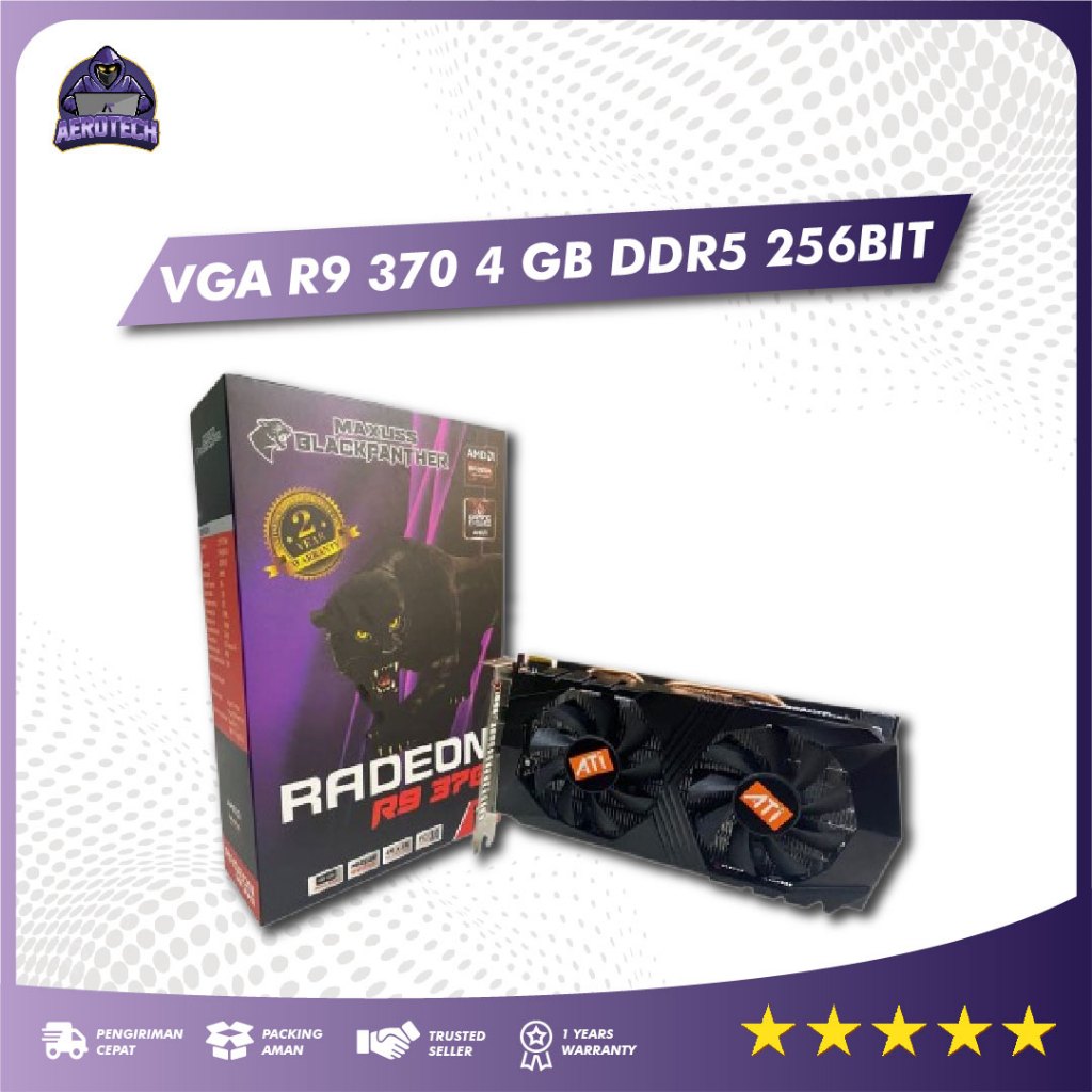 Jual VGA R9 370 4 GB DDR5 256 BIT RADEON SERIES GARANSI 1 TAHUN | Shopee Indonesia