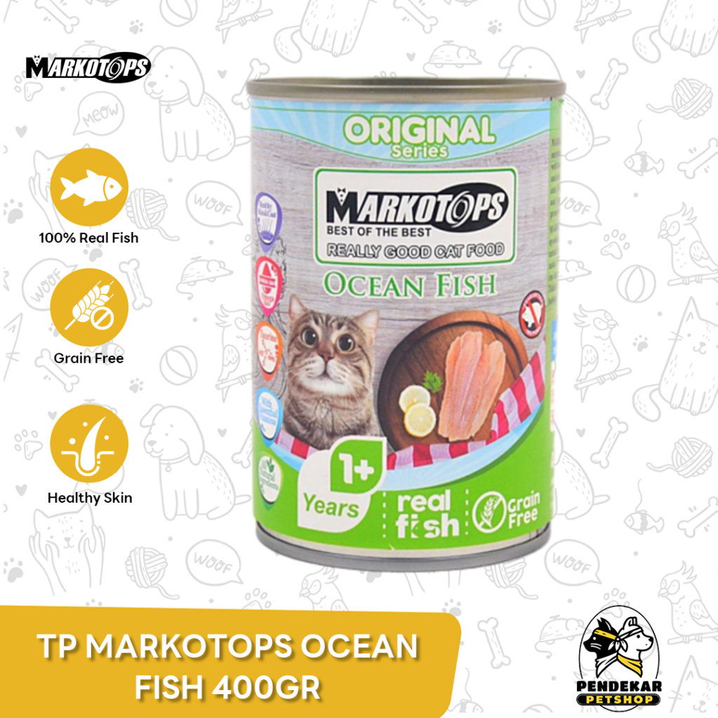 Jual Makanan Kucing Markotop Kaleng 400gr Wet Can Adult Cat Food ...