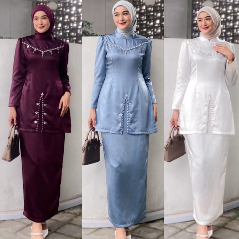 Jual Oneset Fayra by Shella dress Baju Kurung Melayu Free ROK ADA JUMBO ...