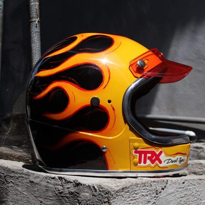 Jual Helm TRX Kustom Flame | Shopee Indonesia