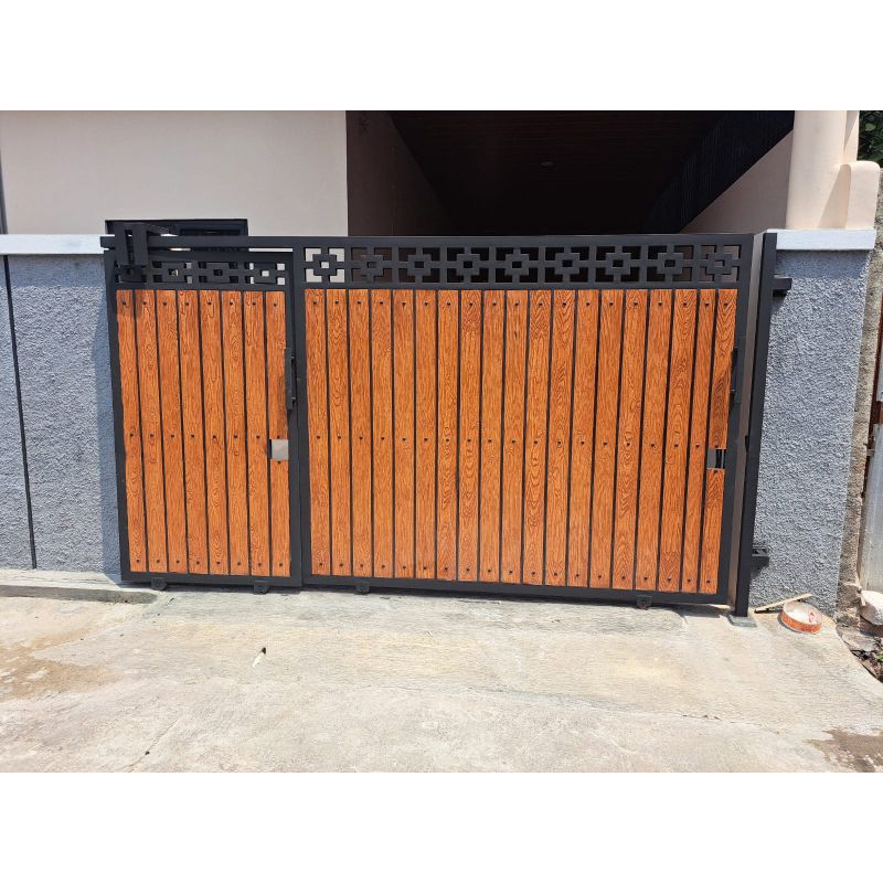 Jual PAGAR DORONG MINIMALIS GRC/KAYU MEWAH | Shopee Indonesia