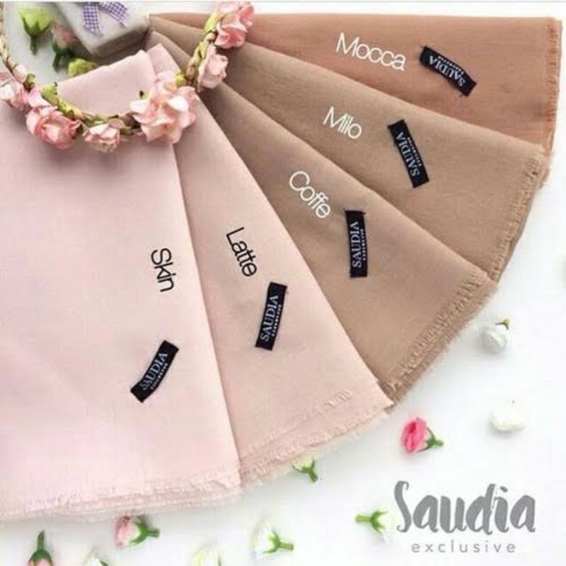 Jual hijab segi empat SAUDIA Dengan berbagai pilihan warna dan ukuran ...