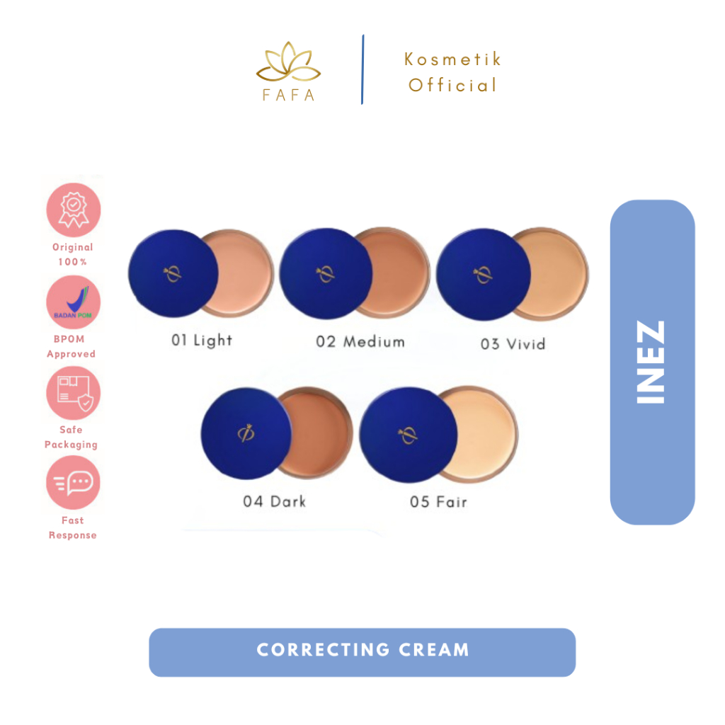 Jual INEZ Color Contour Plus Correcting Cream - Foundation / Alas Bedak ...