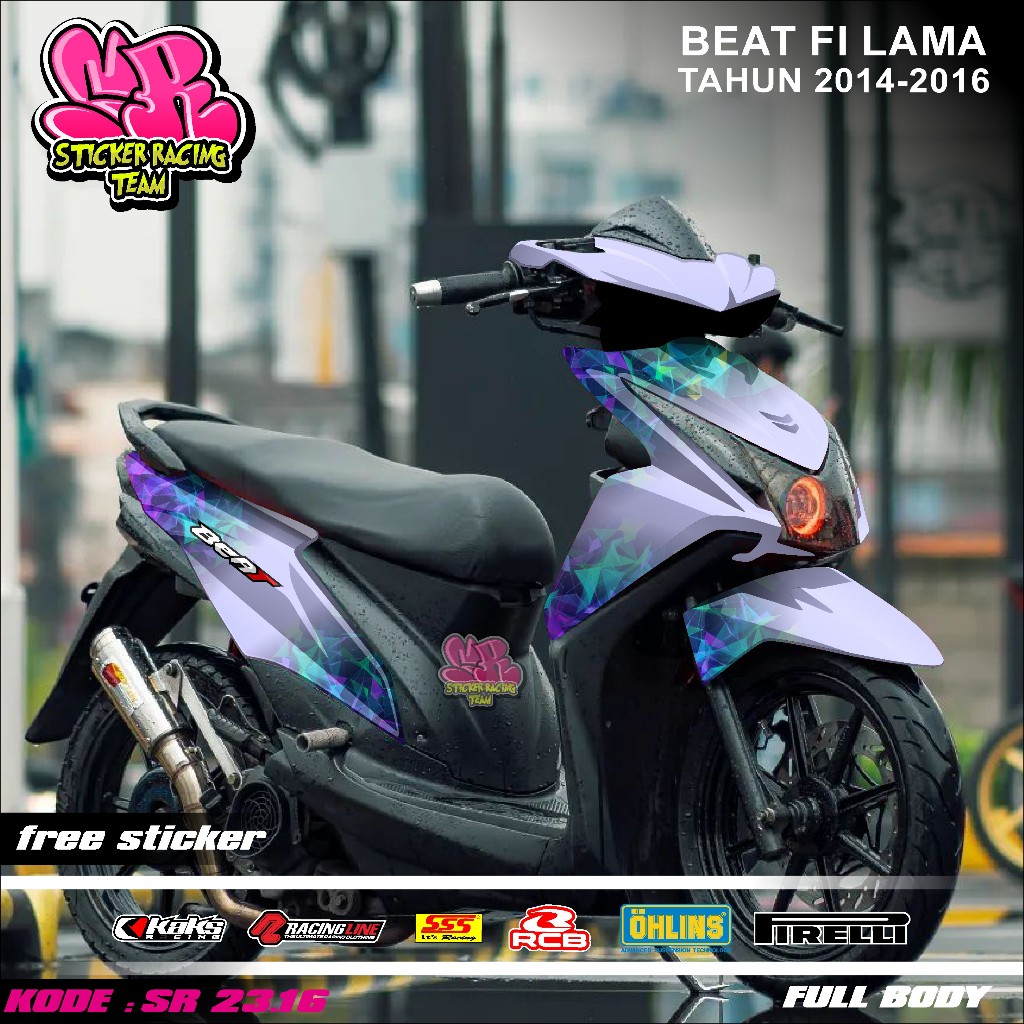 Jual COD Decal Sticker Full Body Honda Beat fi Old Lama 2013 2014 2015 ...