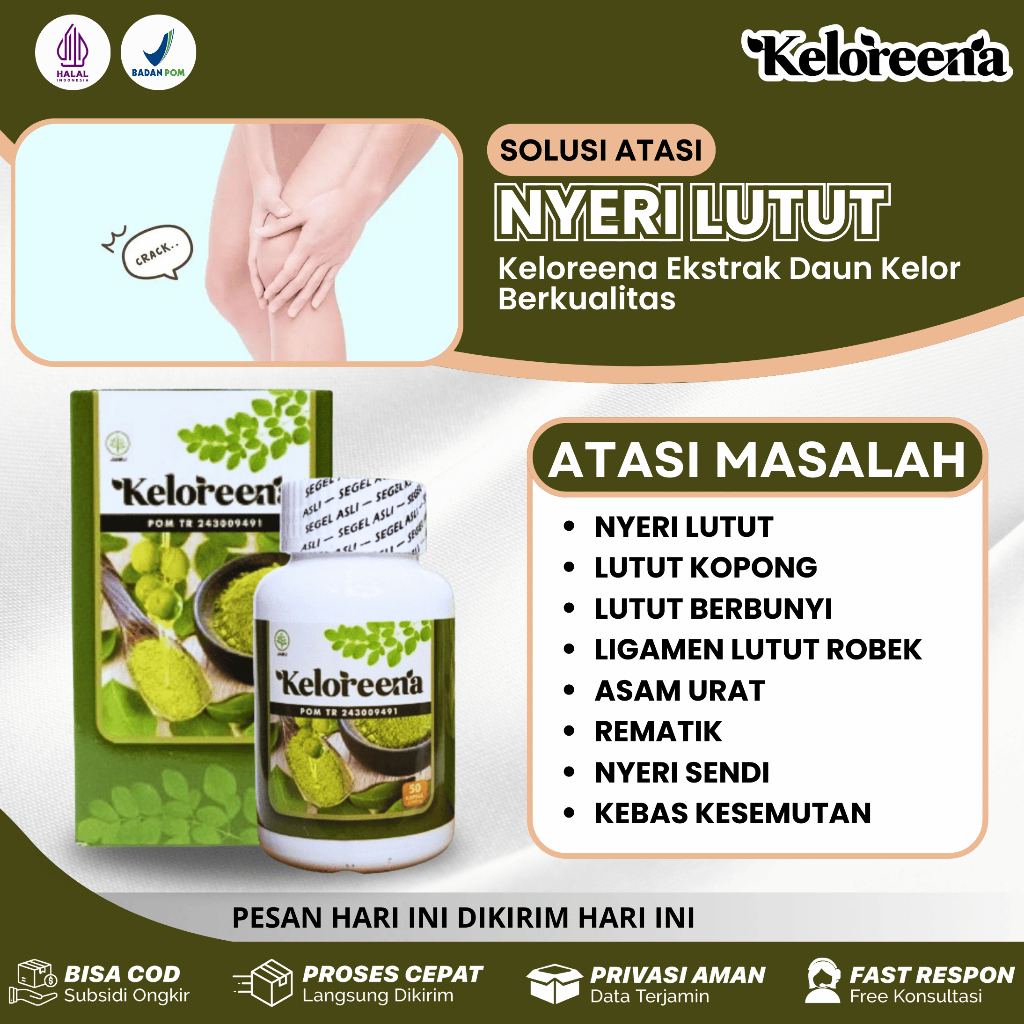 Jual Obat Nyeri Lutut Pelumas Sendi Lutut Bunyi Kopong Sakit Ligamen ...