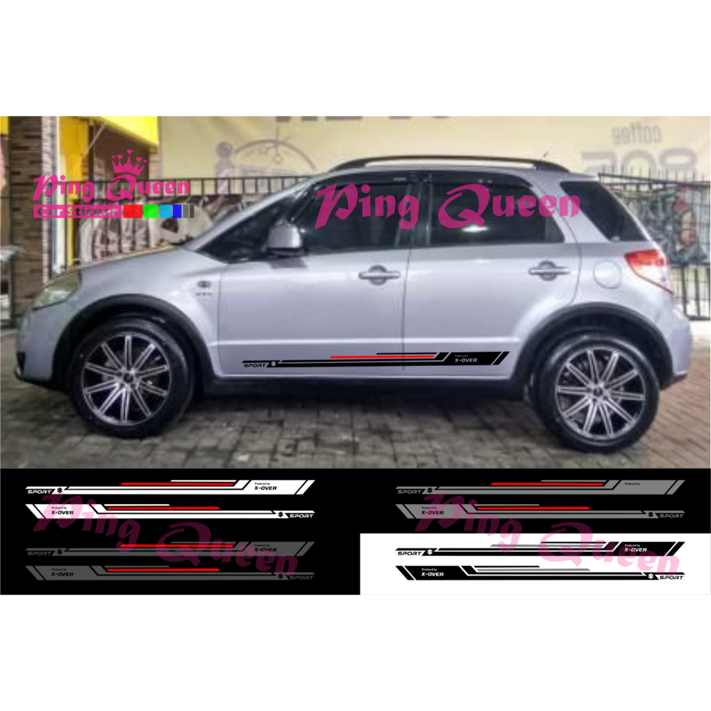 Jual STICKER LIST BODY SAMPING X OVER MOTIF TERBARU CUTTING STIKER ...