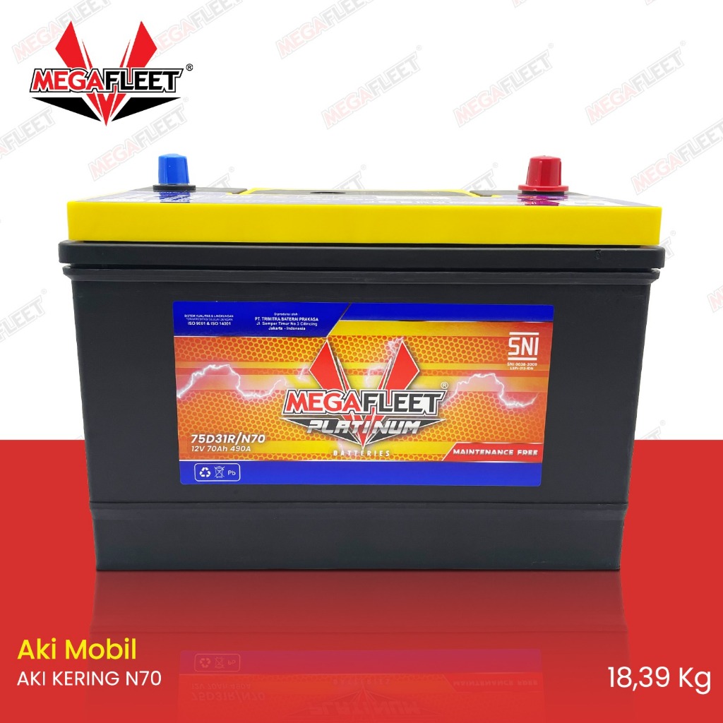 Jual Aki Mobil Bebas Perawatan Megafleet Platinum MF N70 12V 70AH | Shopee Indonesia