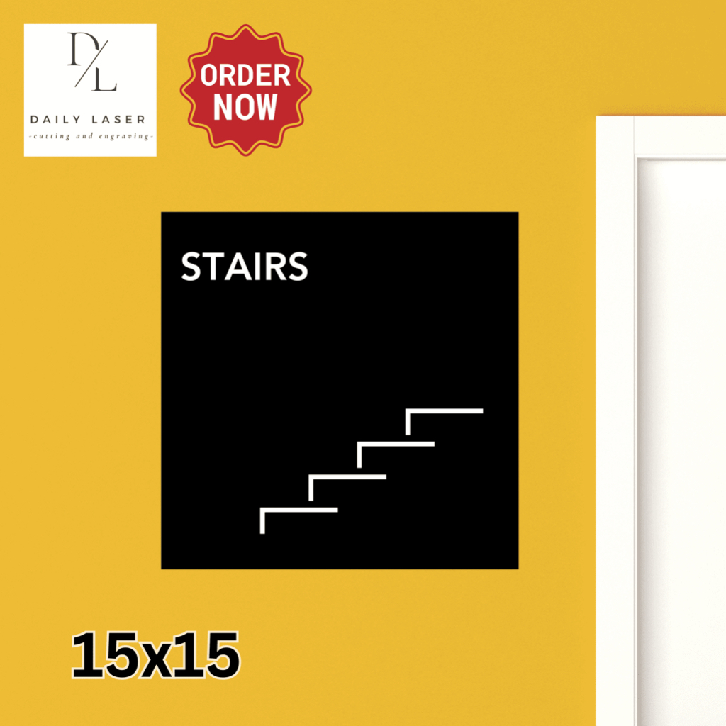 Jual SIGNAGE STAIRS / TANGGA 15 x 15 CM SIGNBOARD COSTUM TULISAN/ BISA ...