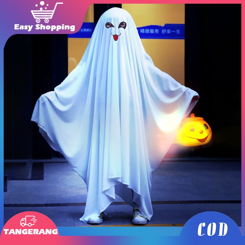 Jual Kostum Hantu Seram Putih Jubah Hantu Kostum Jubah Putih Jubah ...