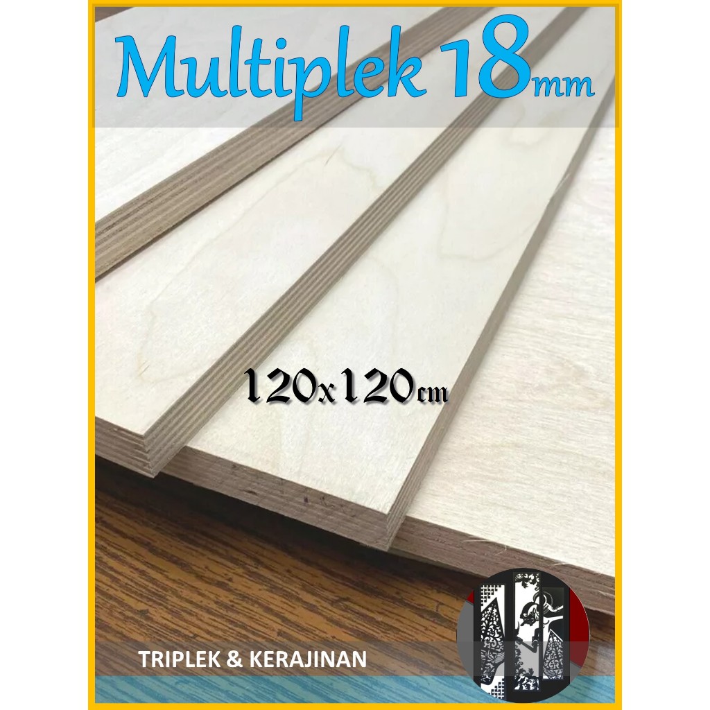 Jual Triplek 18mm 120x120 cm Multiplek MDF/HMR Melamin Blokmin ...