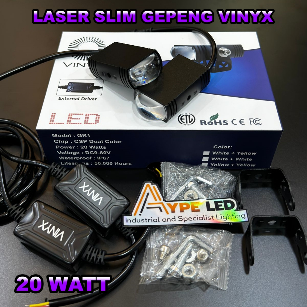 Jual ORIGINAL LAMPU TEMBAK VINYX SLIM GR1 D2 MINI SLIM DRIVER EXTERNAL ...