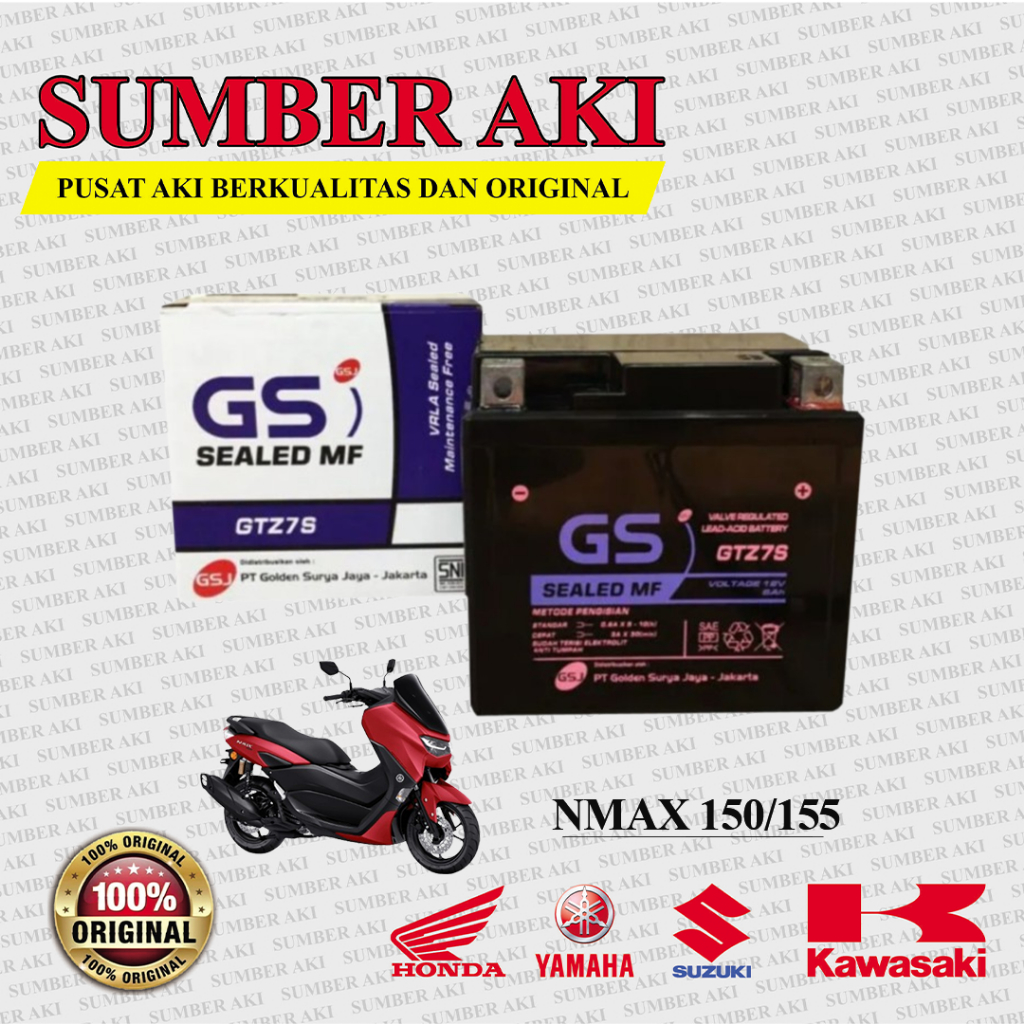 Jual Aki Motor NMAX GTZ7S Aki Kering | Shopee Indonesia