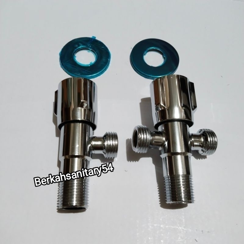 Jual Stop Kran Single/Double Kuningan/Stop Kran Closet/Shower/Wastafel ...