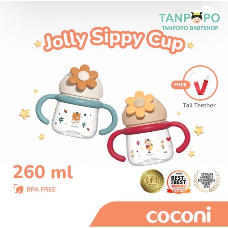 Jual COCONI Jolly Sippy Cup 260ml ( Bonus Strap Teether ) | Shopee ...