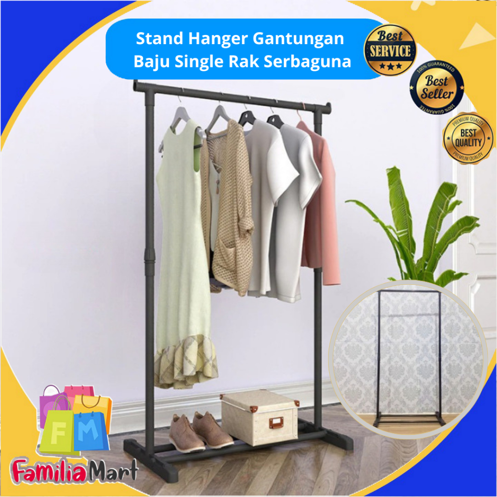 Jual Stand Hanger Gantungan Baju Single Rak Baju Serbaguna | Shopee ...