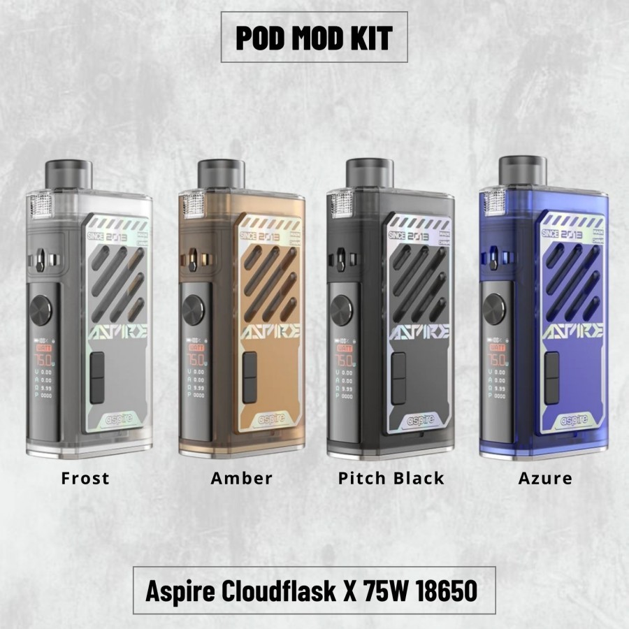 Jual Aspire Cloudflask X 75W 18650 Pod Mod Kit by Aspire - Clodflask X ...