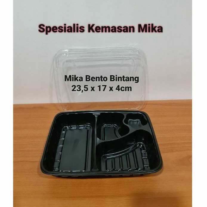 Jual Bento Box Bintang sekat 4 / Box Bento + Tutup / Food Grade (1Pack ...